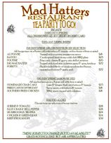 Mad Hatters | Our Menus